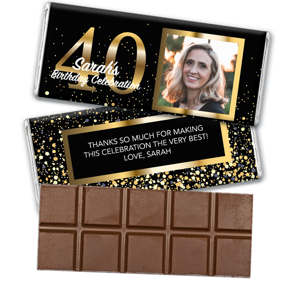 Custom 40th Birthday Candy Bars | Bulk Candy | Just Candy