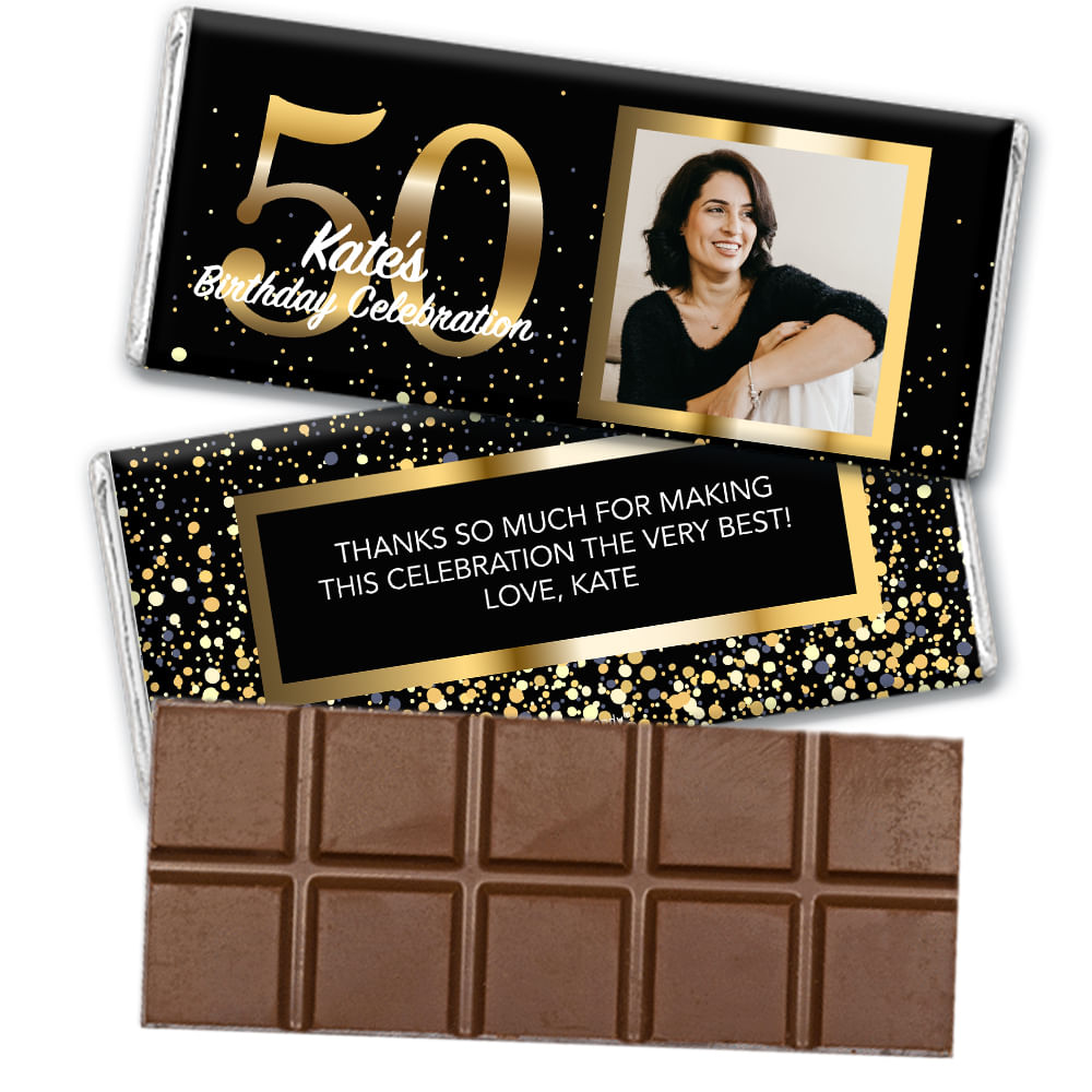 Personalized 50th Birthday Candy Bars | Bulk Candy | Just Candy