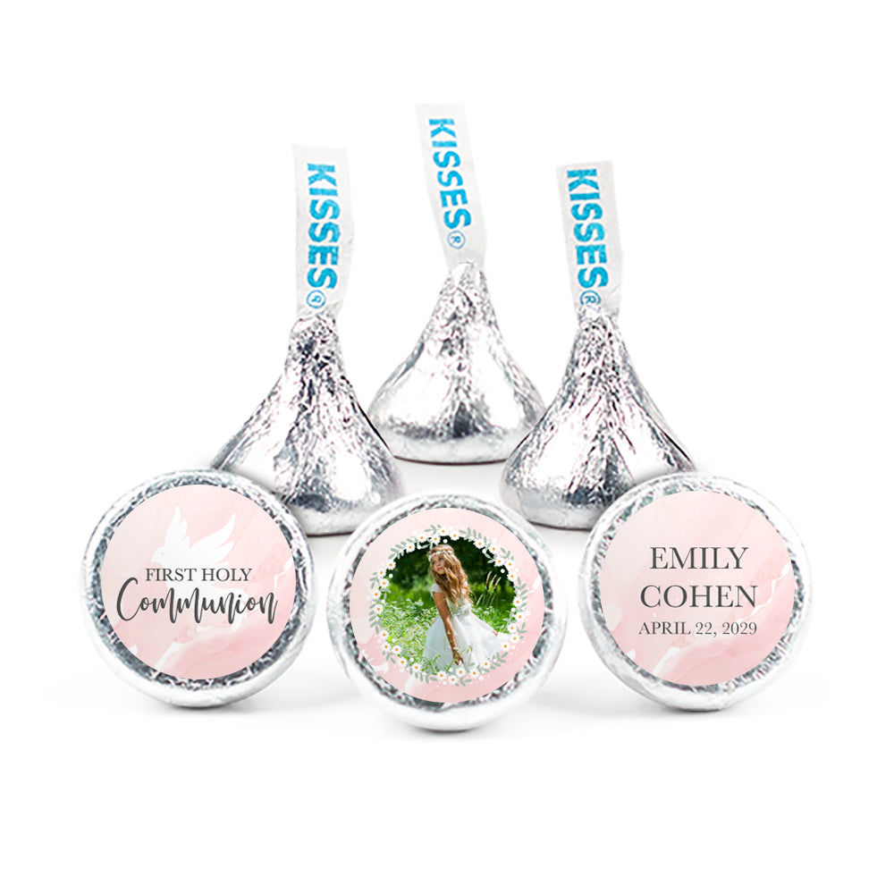 First Communion 3/4" Sticker Pink Dove (108 Stickers) – Just Candy