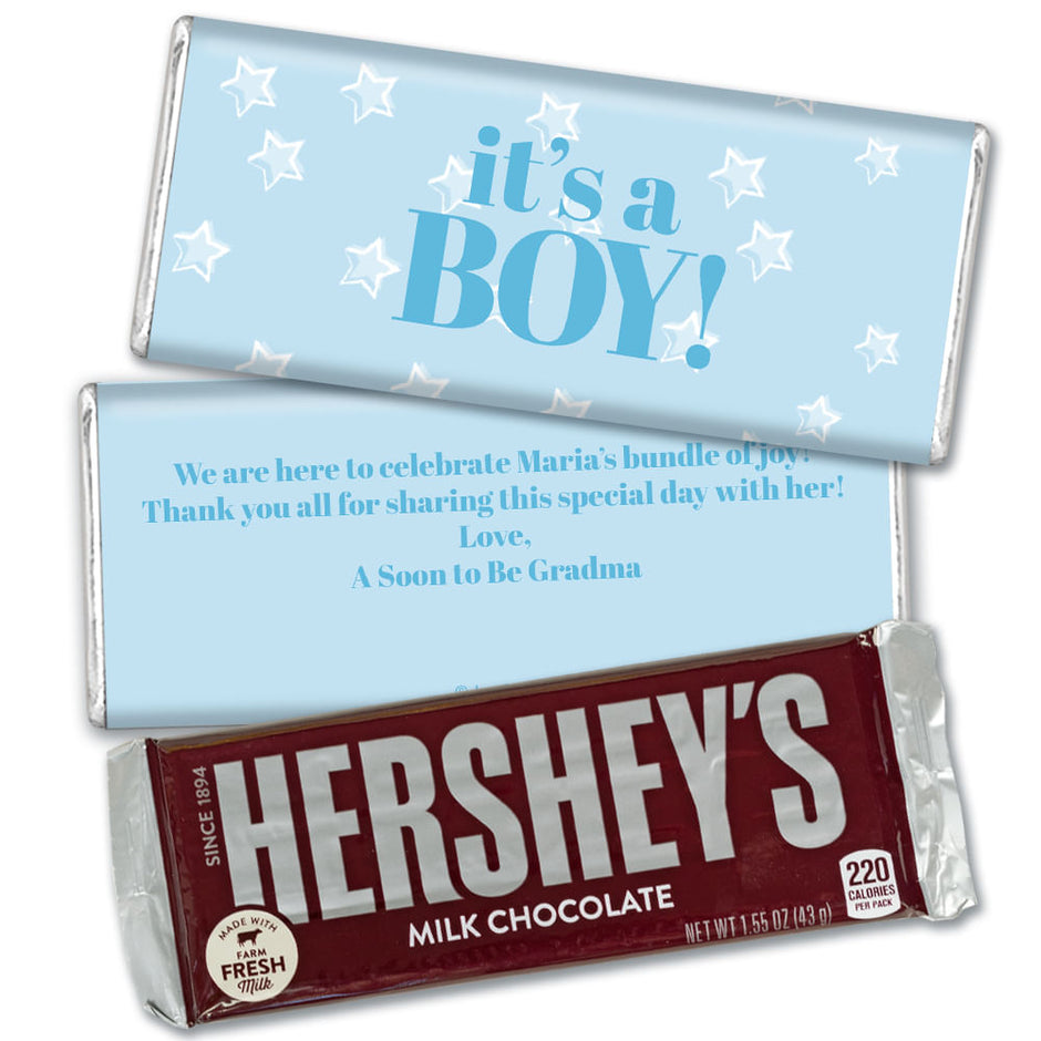 Personalized It's a Boy! Hershey's Milk Chocolate Bar – Just Candy