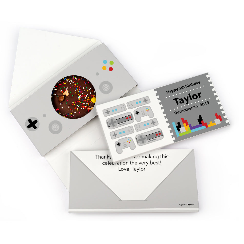 Personalized Birthday Video Gamer Gourmet Infused Belgian Chocolate Ba ...