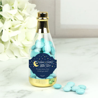 Personalized Baby Shower Little Star Champagne Bottle with Milk Chocol ...