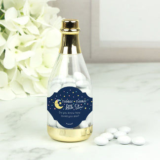Personalized Baby Shower Little Star Champagne Bottle with Milk Chocol ...