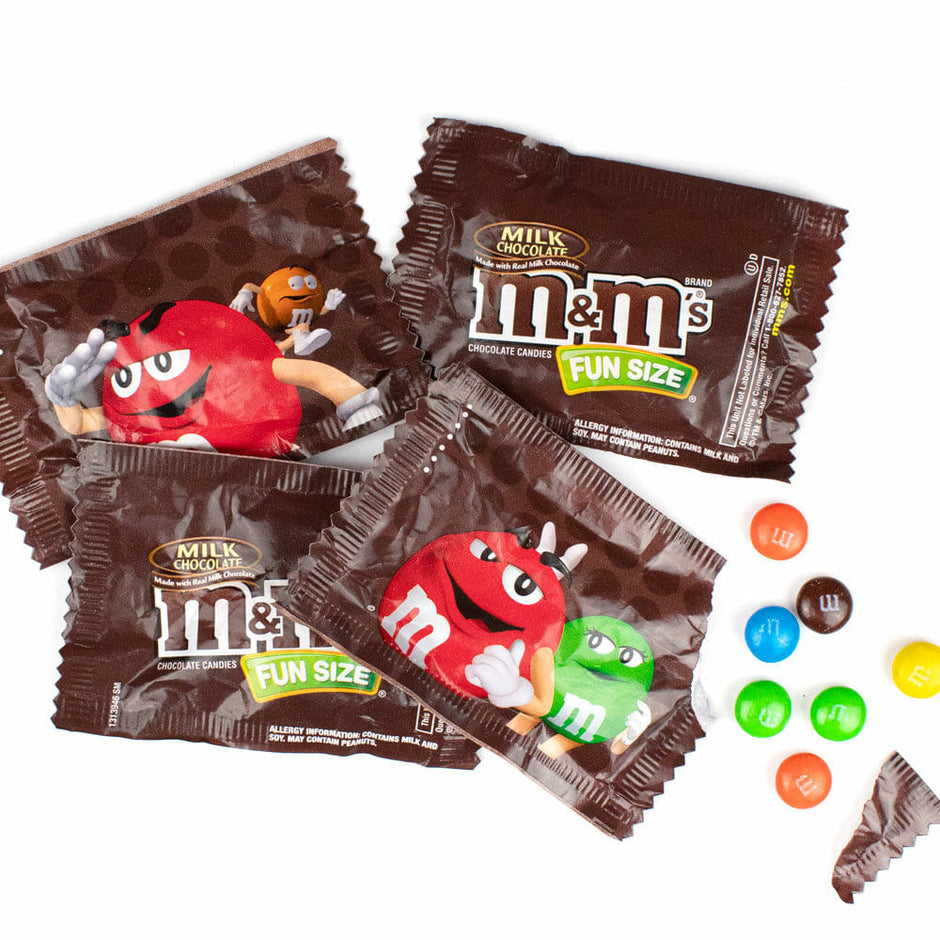 M&Ms Milk Chocolate Candies - Fun Size Treat Packs – Just Candy