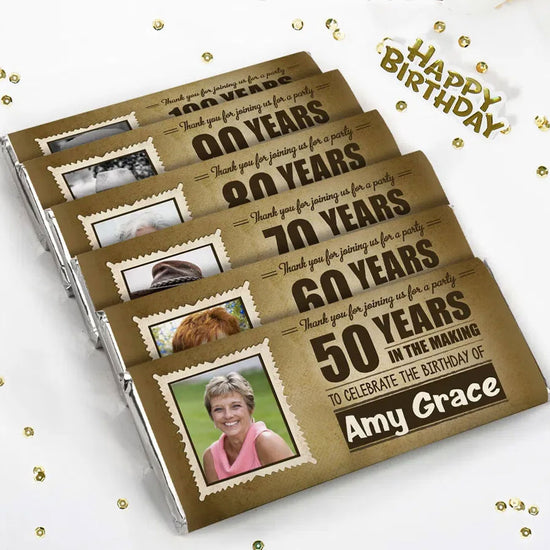 Personalized Chocolate Candy Bars for Birthdays | Just Candy